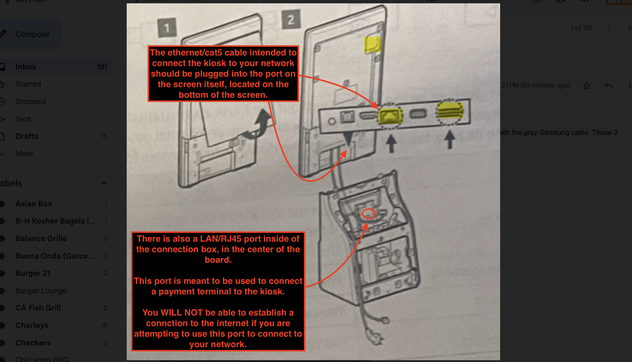 Samsung Kiosk - internet connection – Bite Kiosk