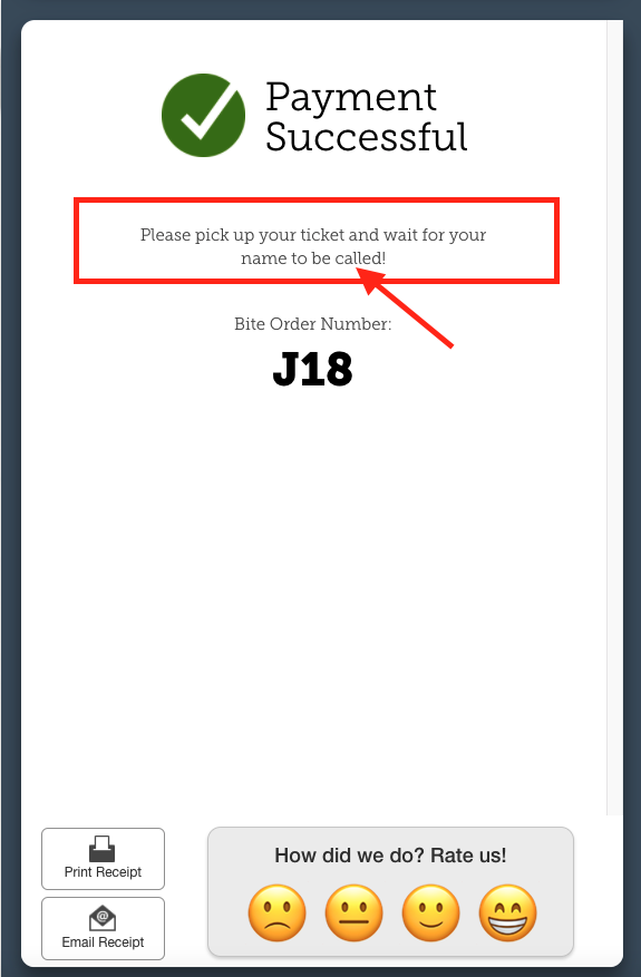 Configuring Success Screen Fulfillment Messages – Bite Kiosk