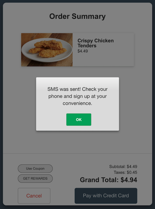 Simple Loyalty Sign Up – Bite Kiosk