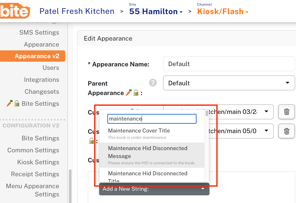 Maintenance Mode – Bite Kiosk