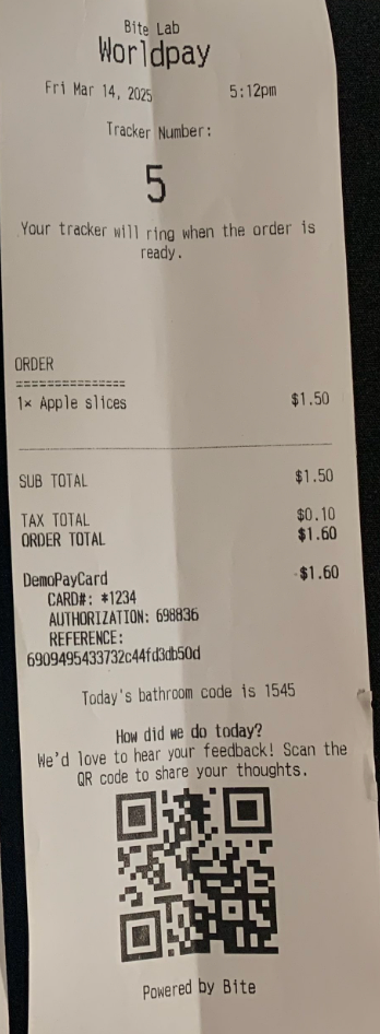 How to: Append QR Code to Printed Bite Receipt – Bite Kiosk